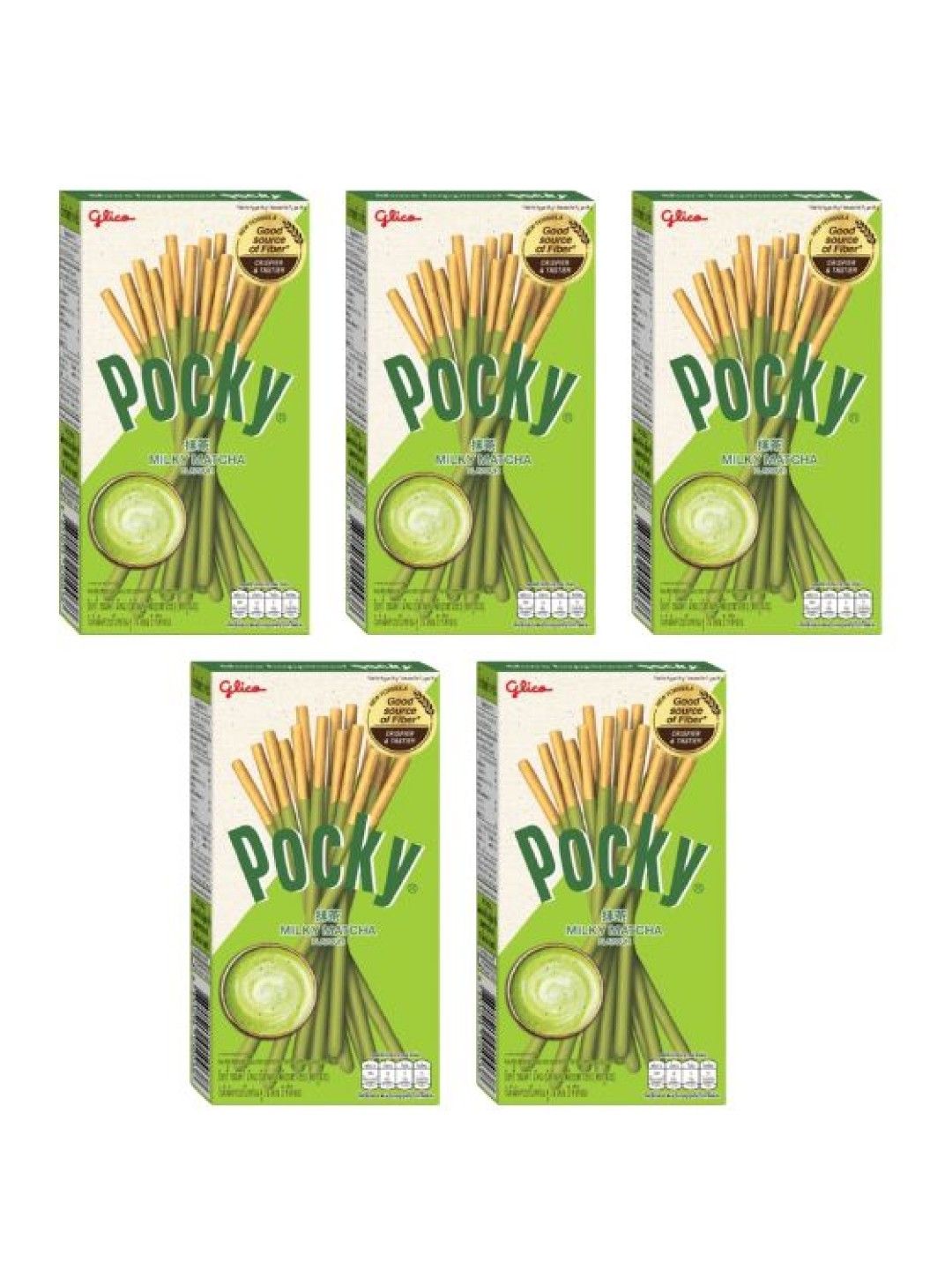 Pocky Milky Matcha Biscuit Sticks (Bundle of 5) | edamama